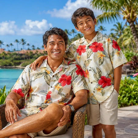 Matching Hawaiian Shirts for Dad and Son | Father & Son Aloha Outfits ...