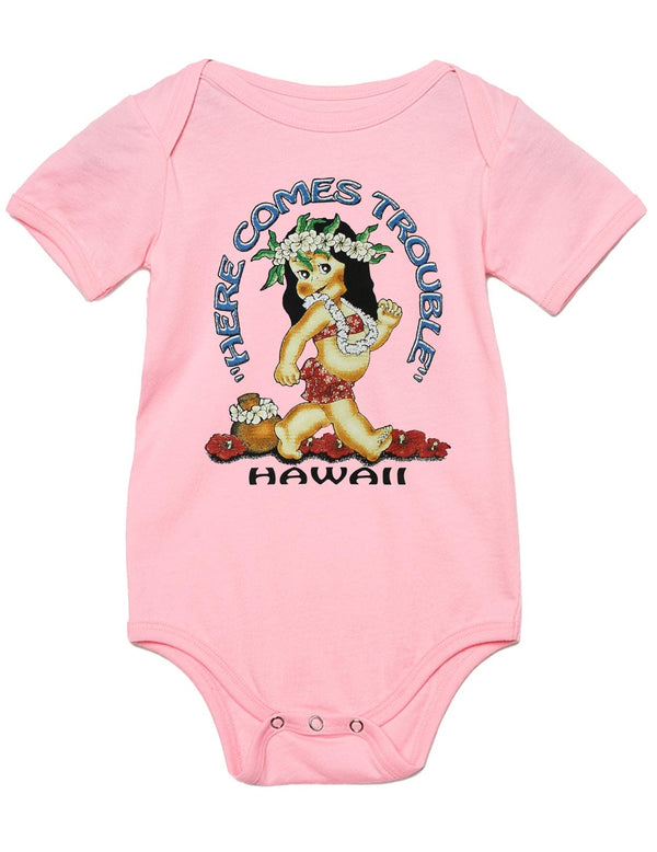 Pink Baby Onesie Fun and Cute Design – Shaka Time Hawaii