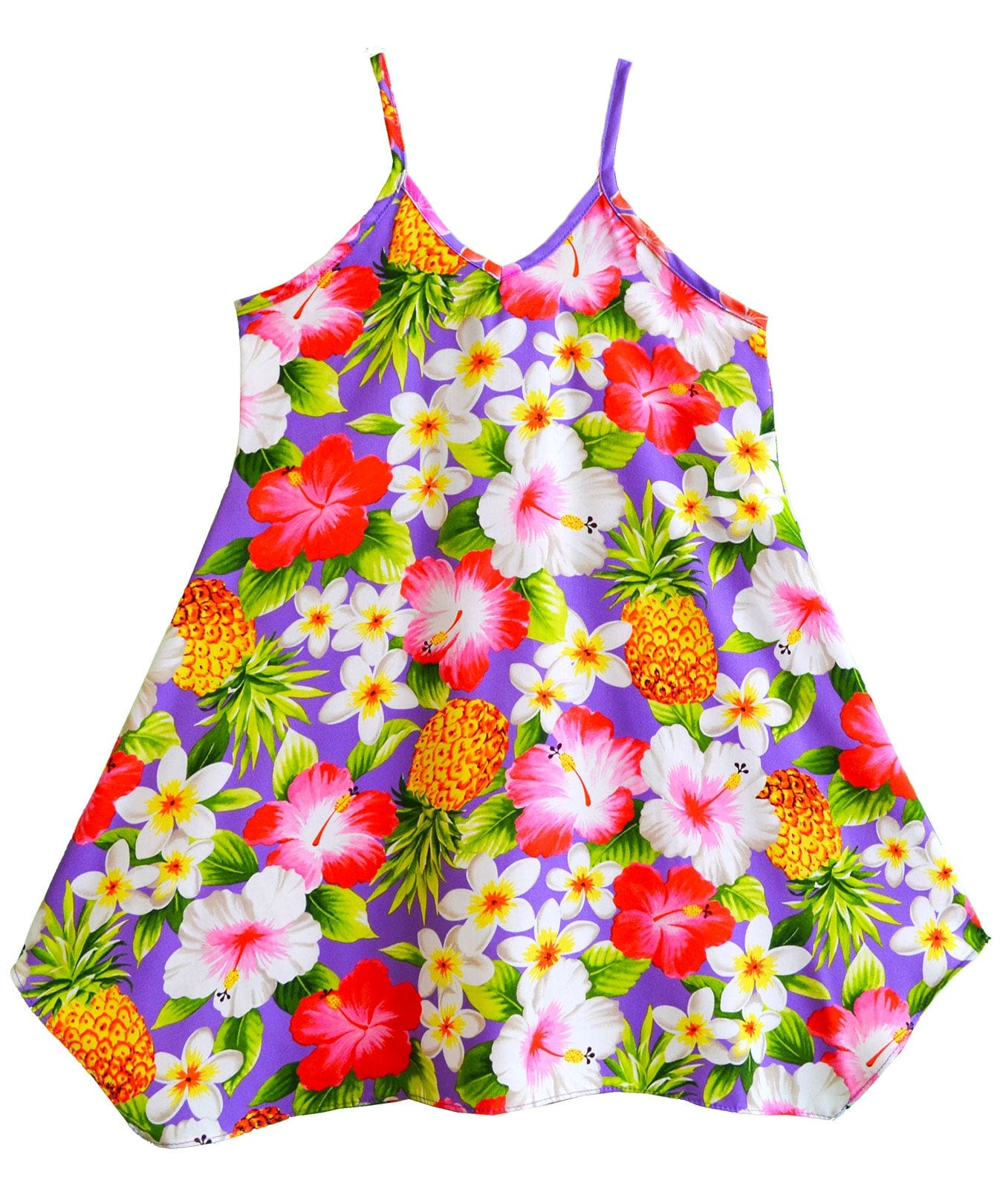 Girls Hawaiian Dress Pineapples Hibiscus – Shaka Time Hawaii