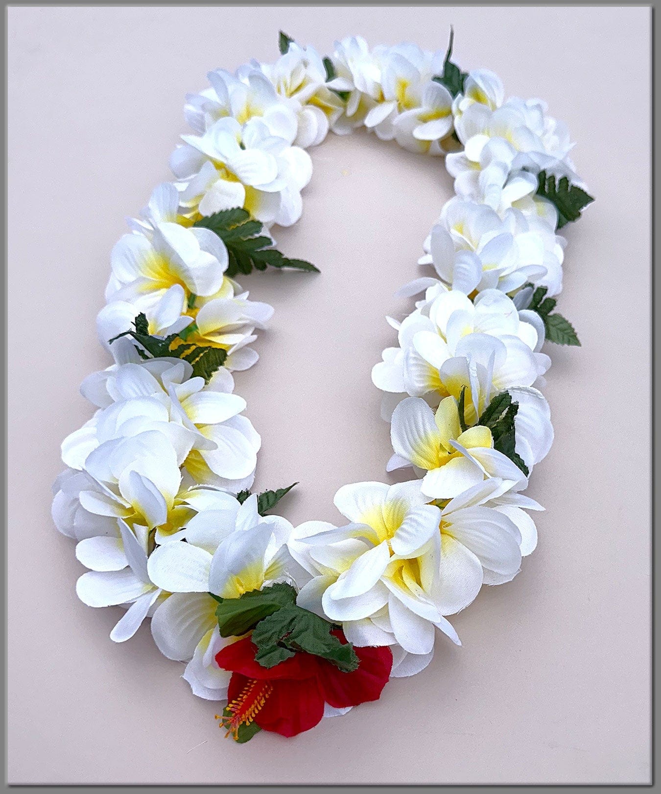 Natural Color Plumeria Flower Silk Lei – Shaka Time Hawaii