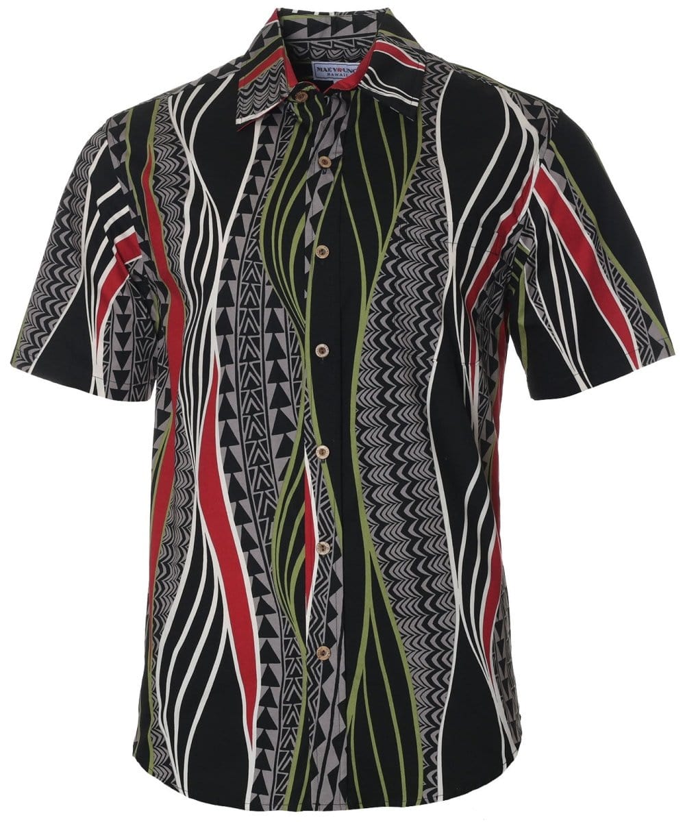 Pacific Tapa Tail Hem Aloha Shirt – Shaka Time Hawaii