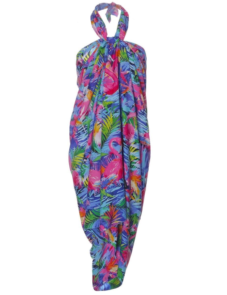 Sarong Wrap Beach Cover-Up FLAMINGO – Shaka Time Team