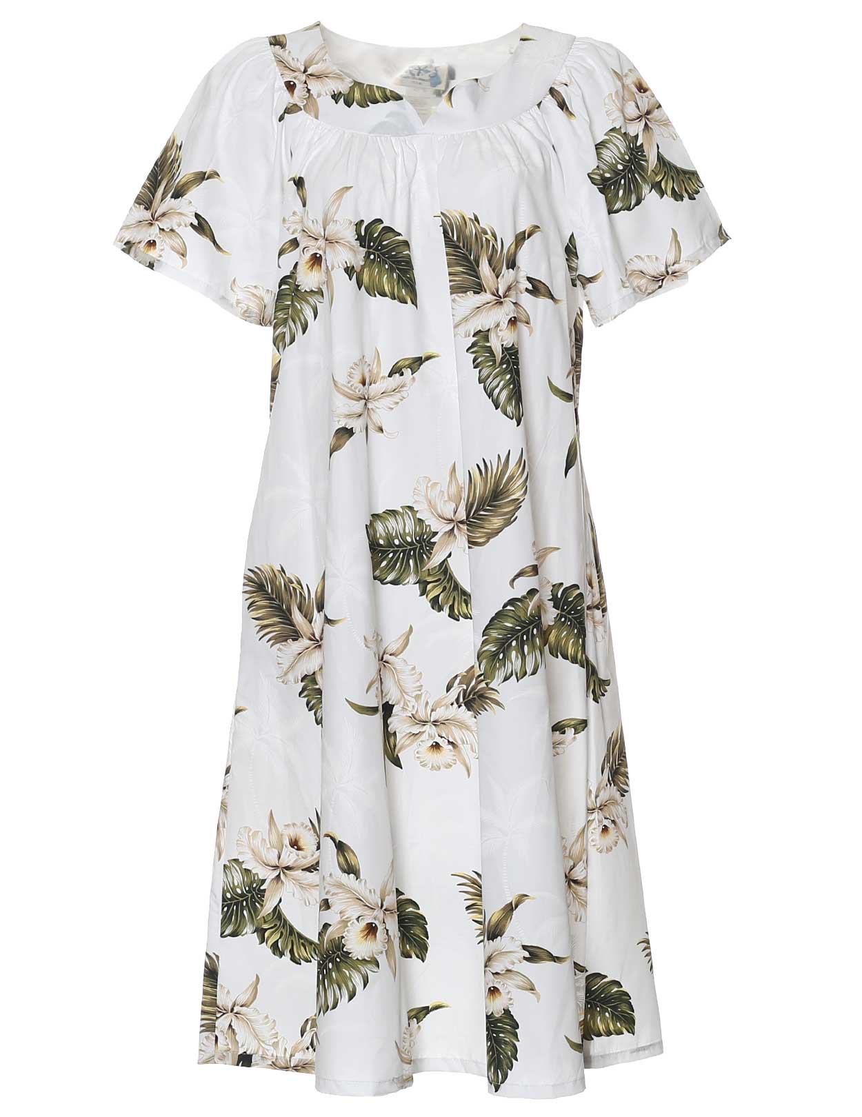 Orchids Makani Short Muumuu Hawaiian Dress – Shaka Time Team